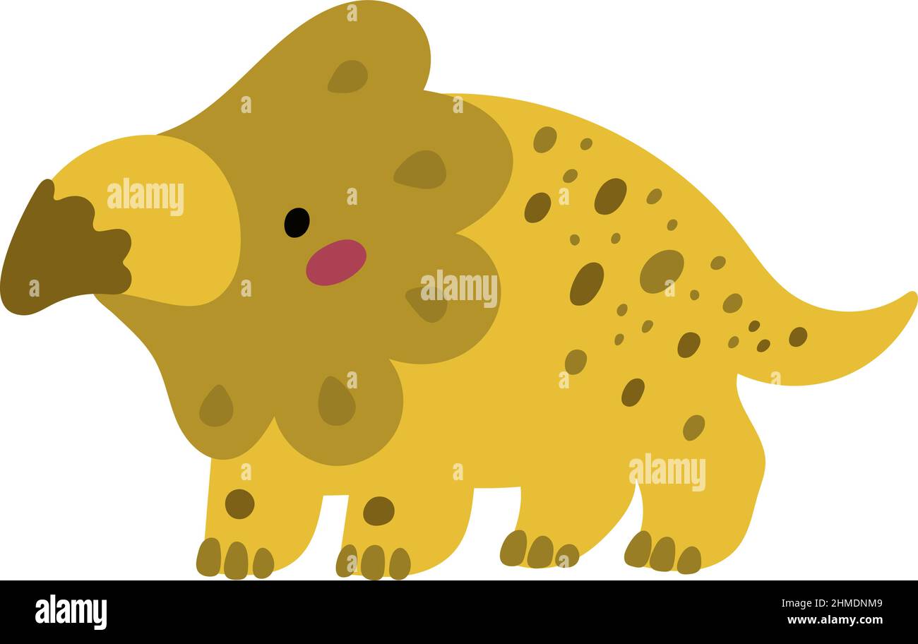 Cute dino character. Smiling dinosaur in kid style Stock Vector Image ...
