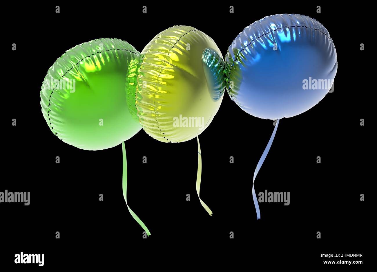 metal balloons isolated 3d illustration Stock Photo - Alamy