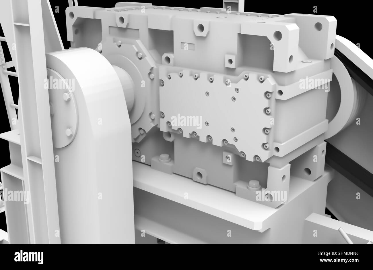 machinery engineering closeup 3d illustration Stock Photo - Alamy