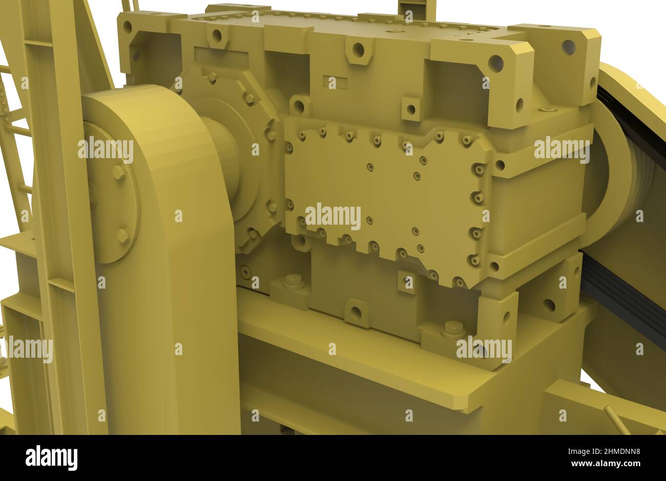 machinery engineering closeup 3d illustration Stock Photo - Alamy