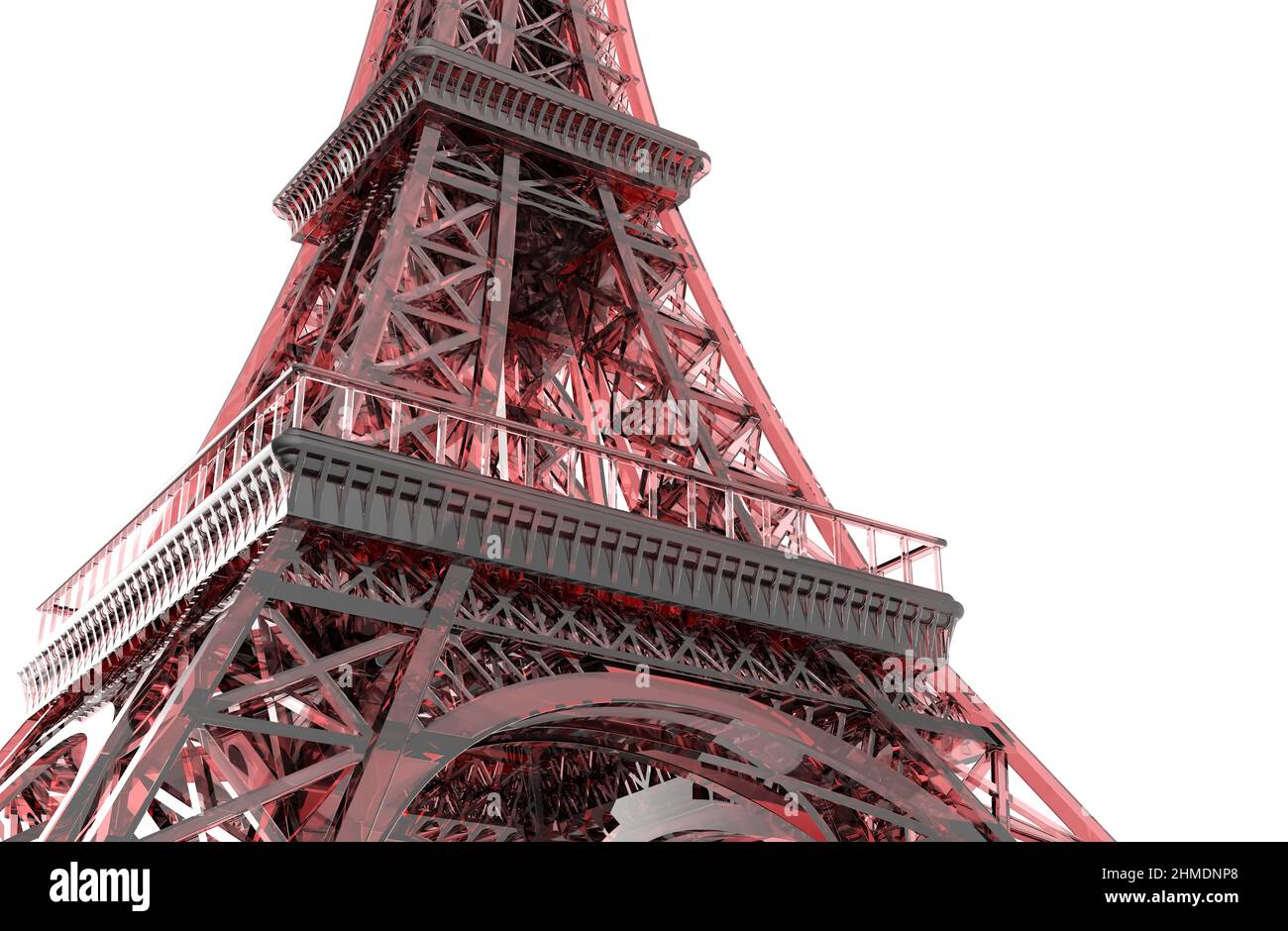 Eiffel Tower view 3d illustration rendering Stock Photo - Alamy