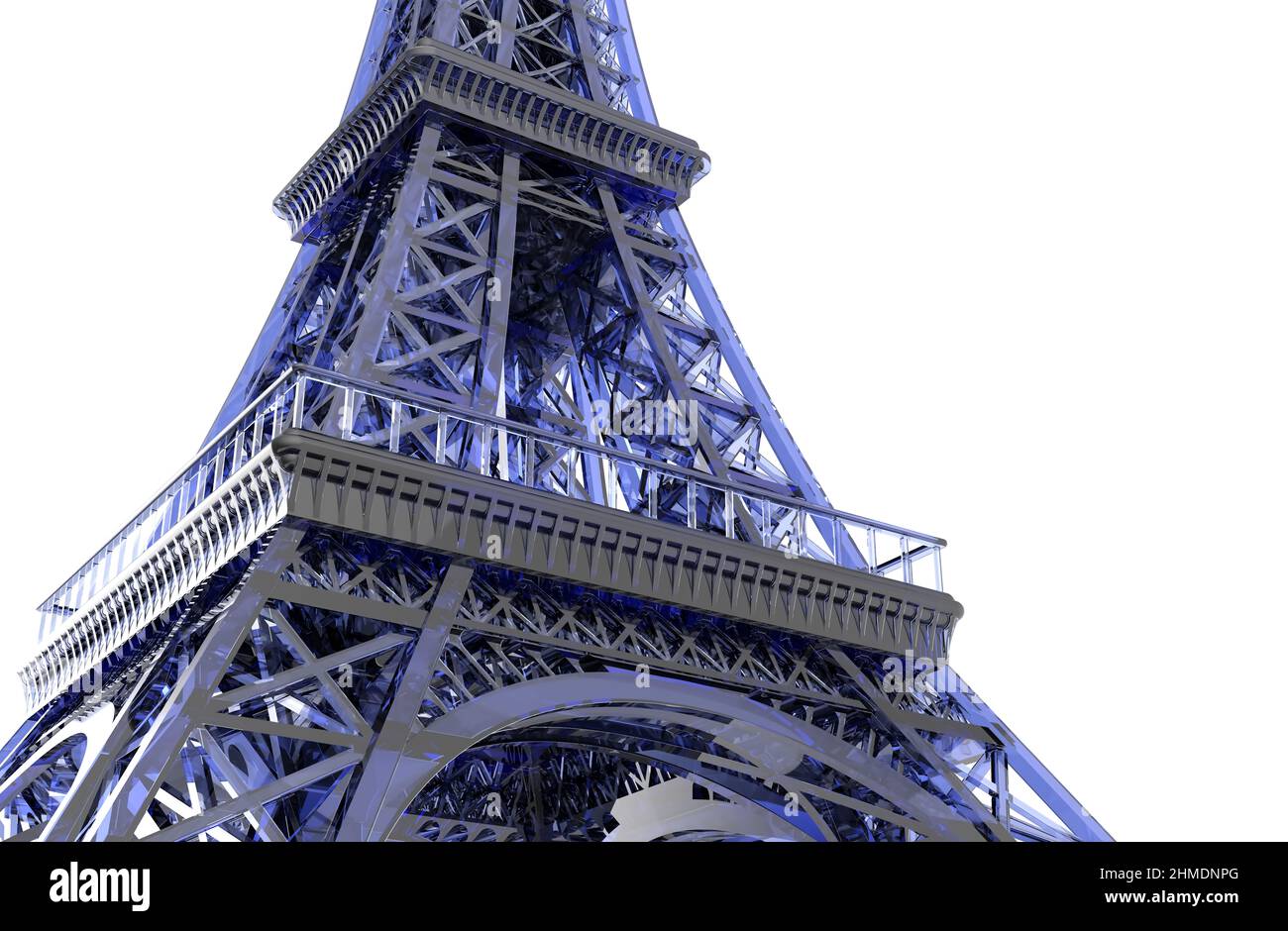Eiffel Tower view 3d illustration rendering Stock Photo - Alamy