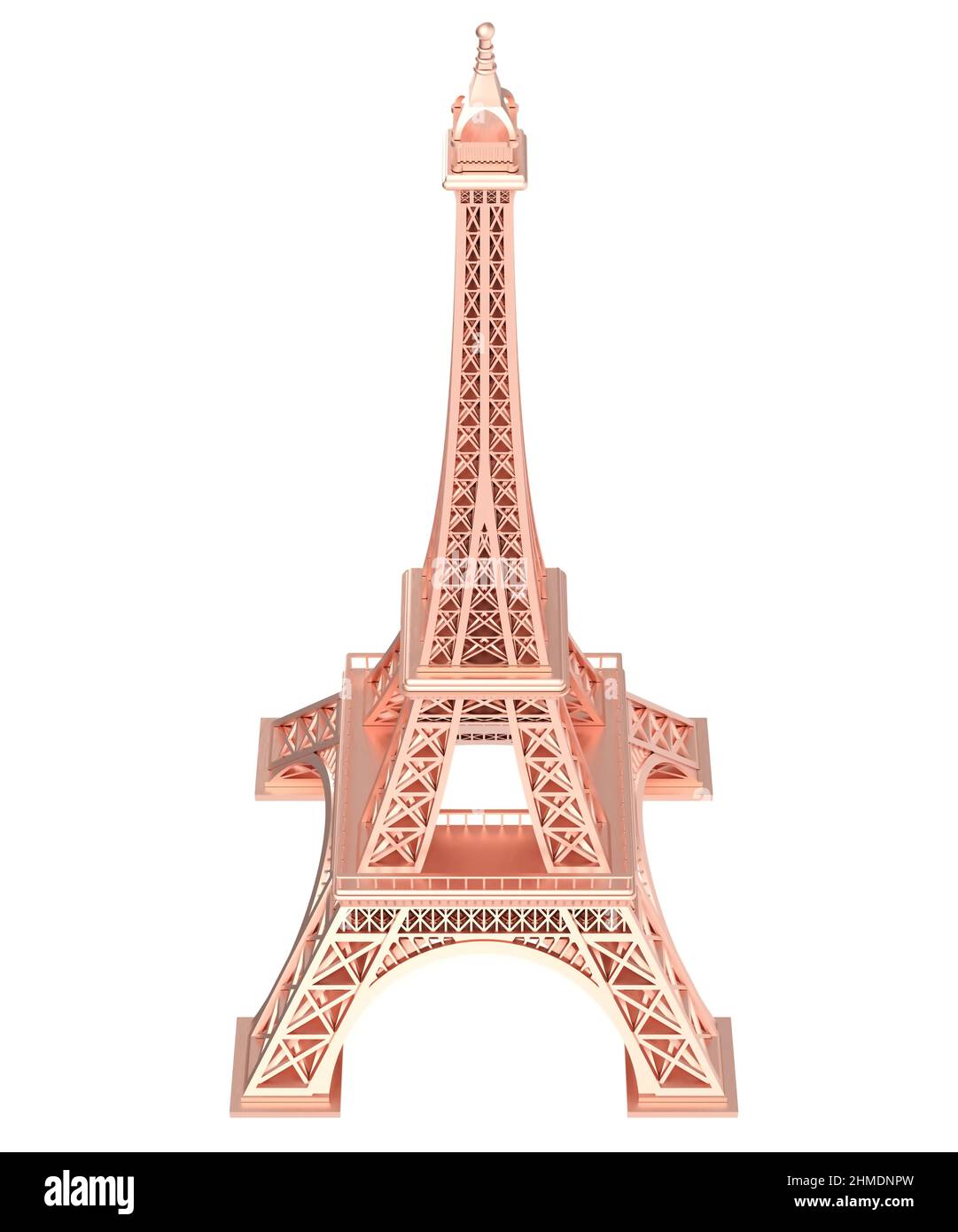Eiffel tower angle view 3d illustratio Stock Photo - Alamy