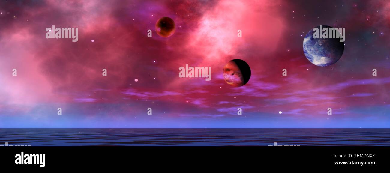 Planets in another galaxy hi-res stock photography and images - Alamy