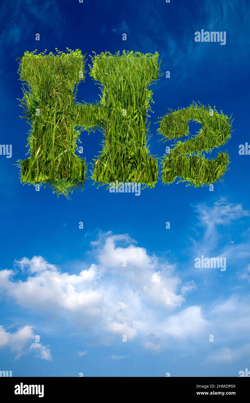 concept for Hydrogen H2 chemical formula Stock Photo - Alamy