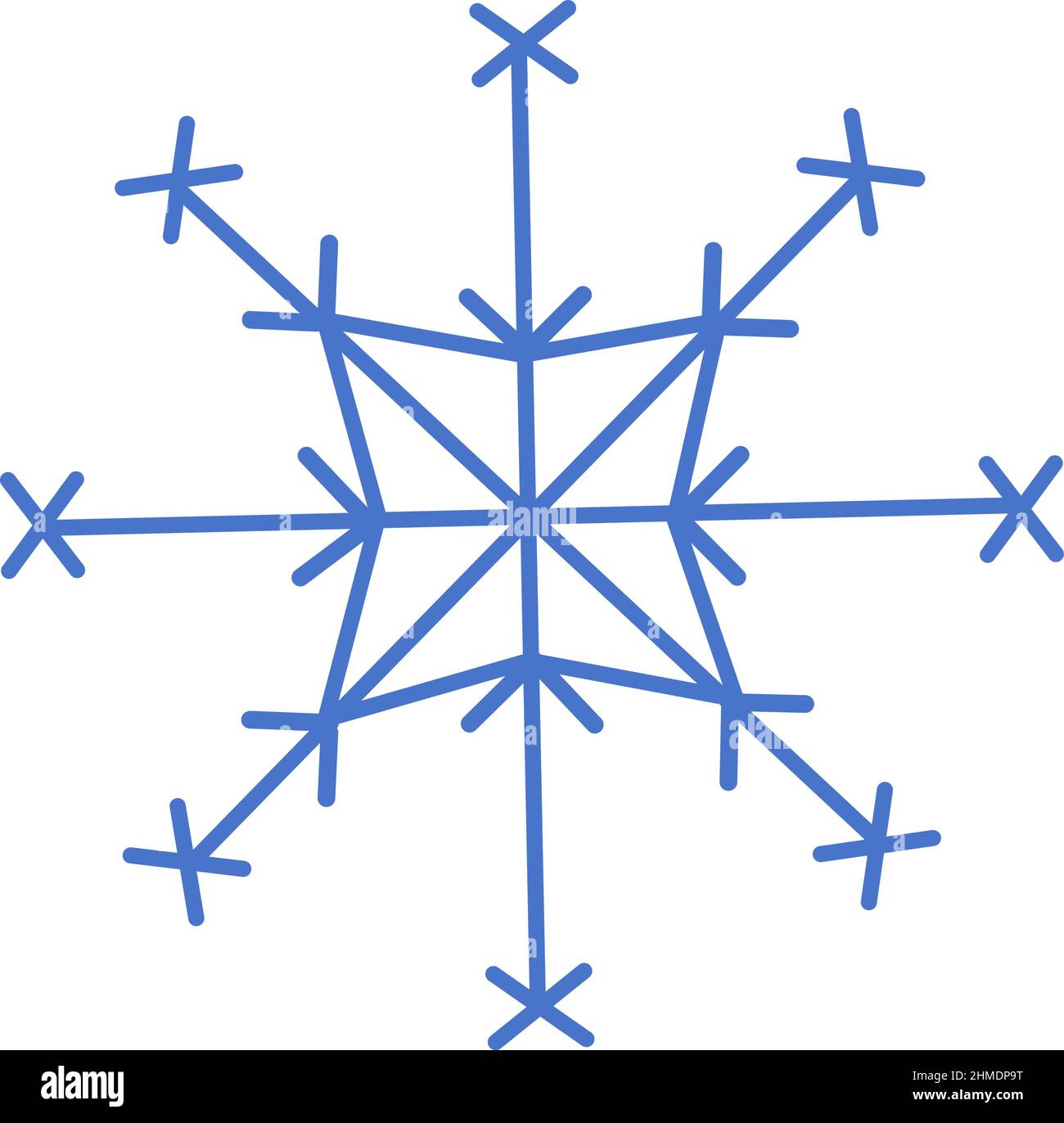 Elegant ornate snowflake. Snowfall icon. Ice symbol Stock Vector Image ...