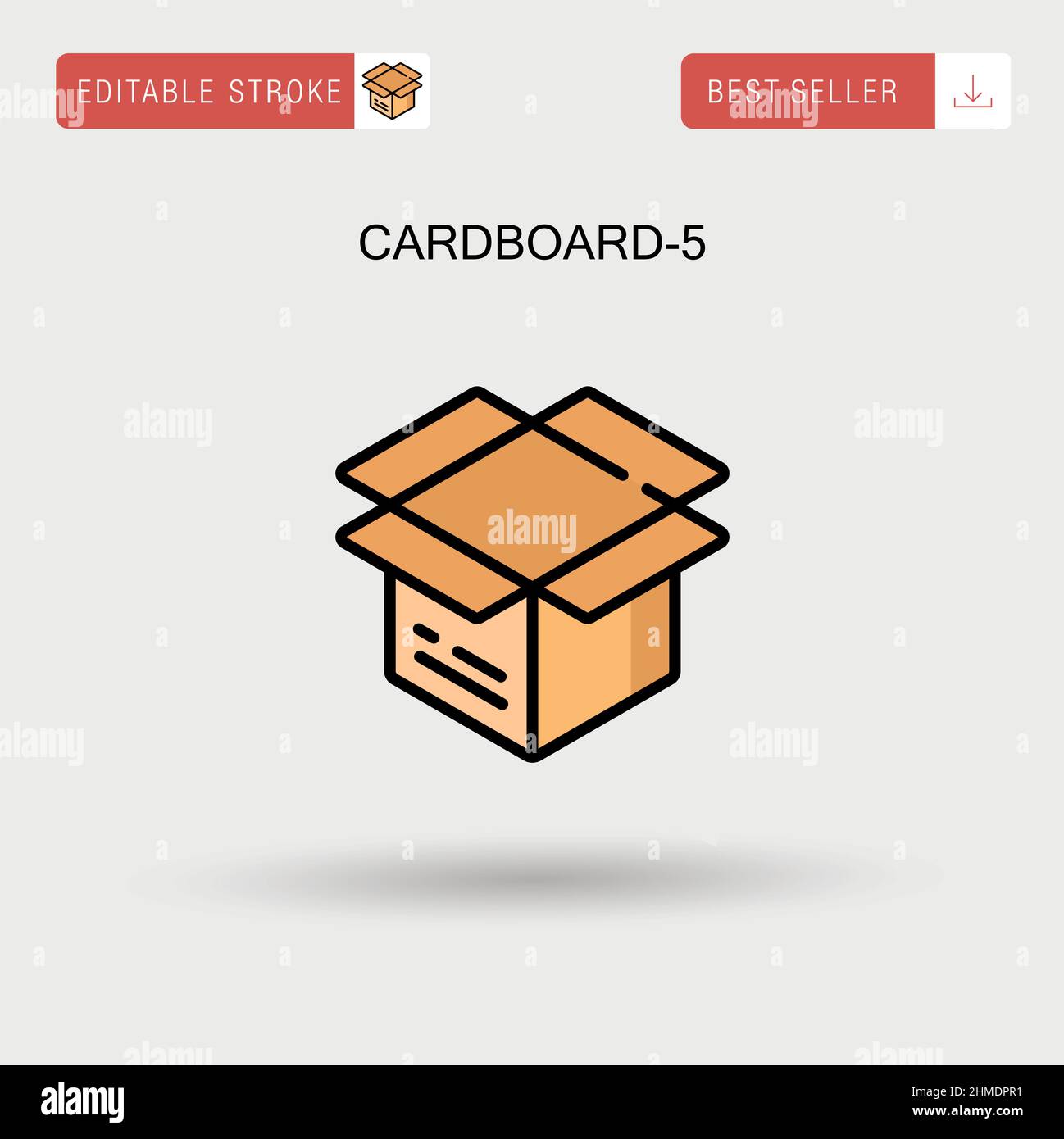 Cardboard-5 Simple vector icon Stock Vector Image & Art - Alamy