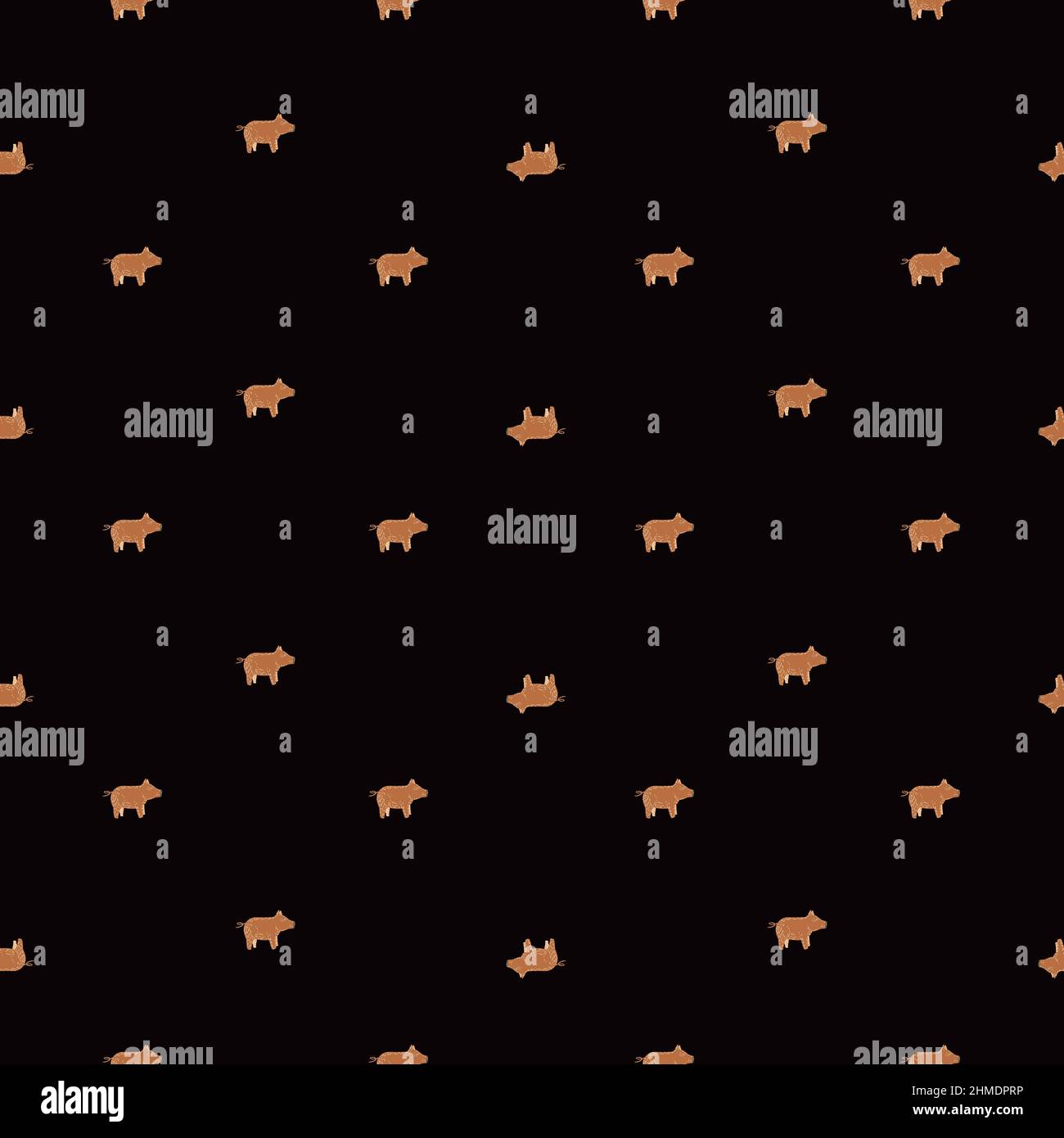 Cute pigs seamless pattern. Background of livestock animals . Repeated ...