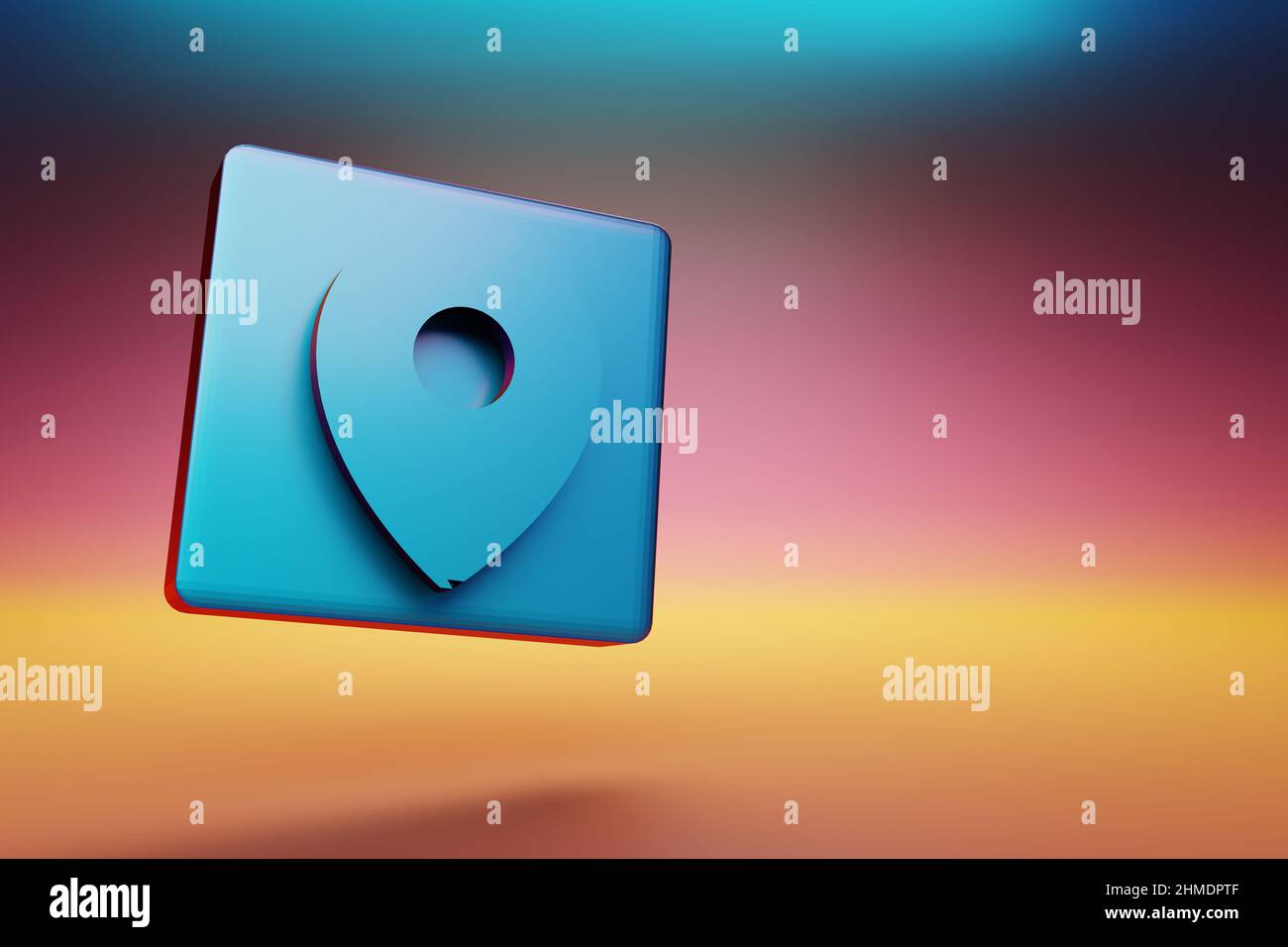 Location icon. Beautiful Blue Location symbol icons on multicolor ...