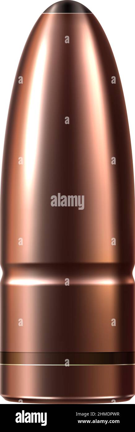 Gun bullet. Realistic military weapon metal ammo Stock Vector Image ...