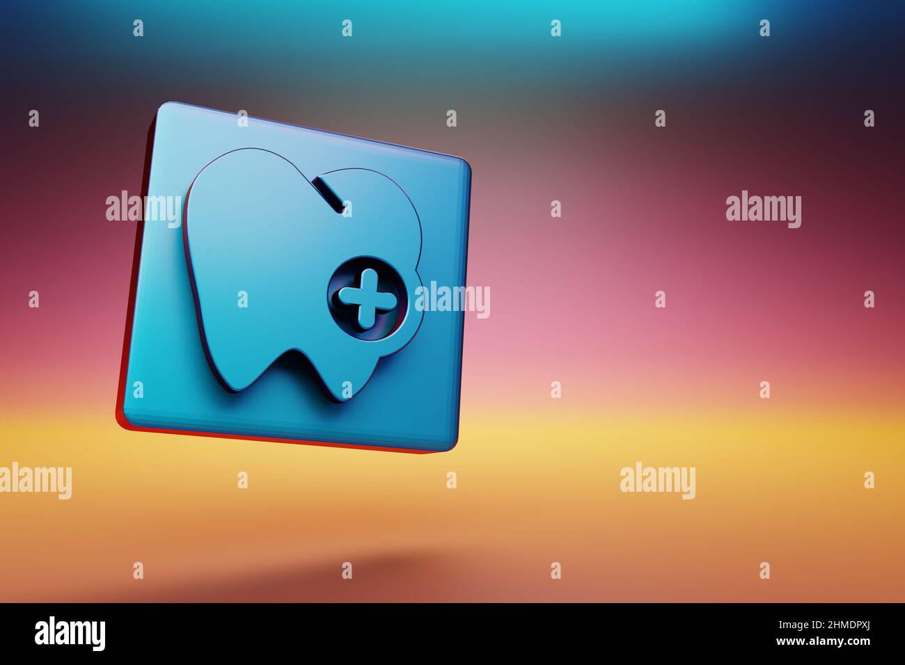 Odontology icon. Beautiful Blue Odontology symbol icons on multicolor ...