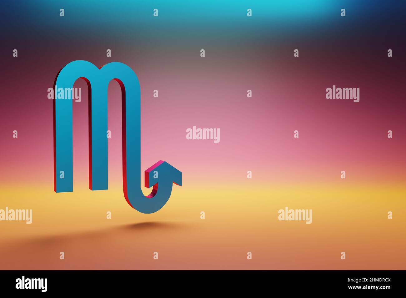 Scorpio icon. Beautiful Blue Scorpio symbol icons on multicolor bright ...