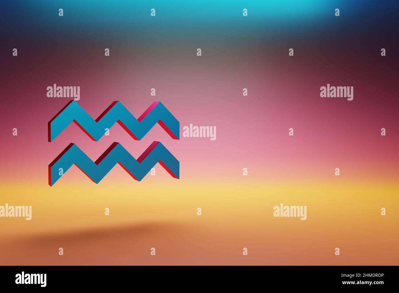 Aquarius icon. Beautiful Blue Aquarius symbol icons on multicolor ...