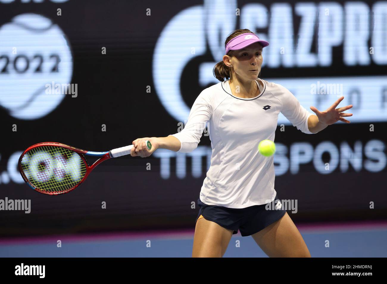 Varvara Gracheva of Russia playing against Elena Rybakina of Kazahstan ...