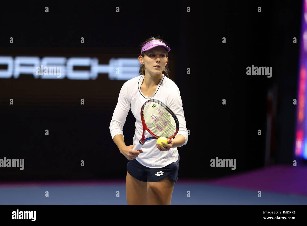 Varvara Gracheva of Russia playing against Elena Rybakina of Kazahstan ...
