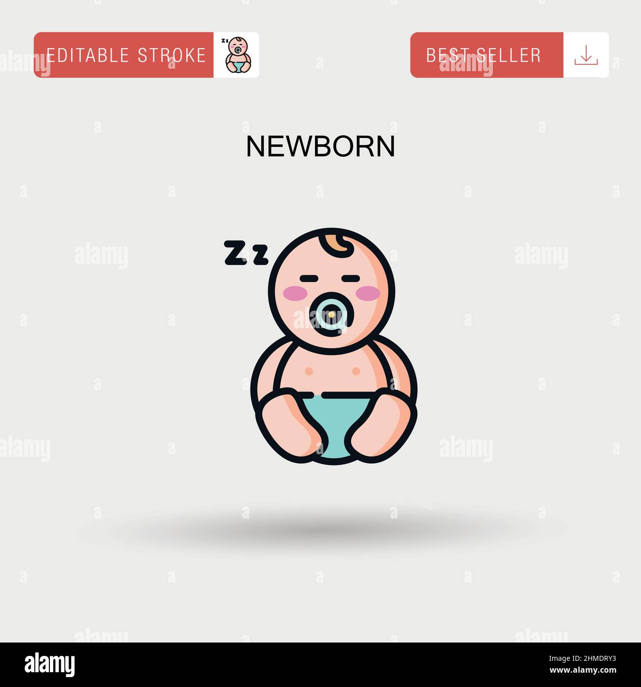 Newborn icon Stock Vector Images - Alamy