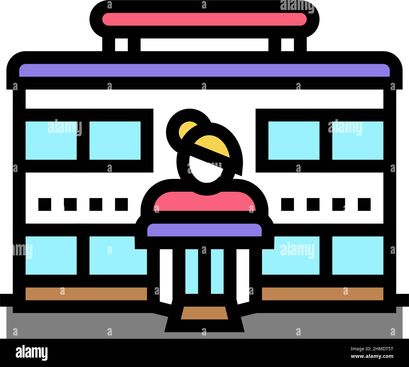 salon building color icon vector illustration Stock Vector Image & Art ...