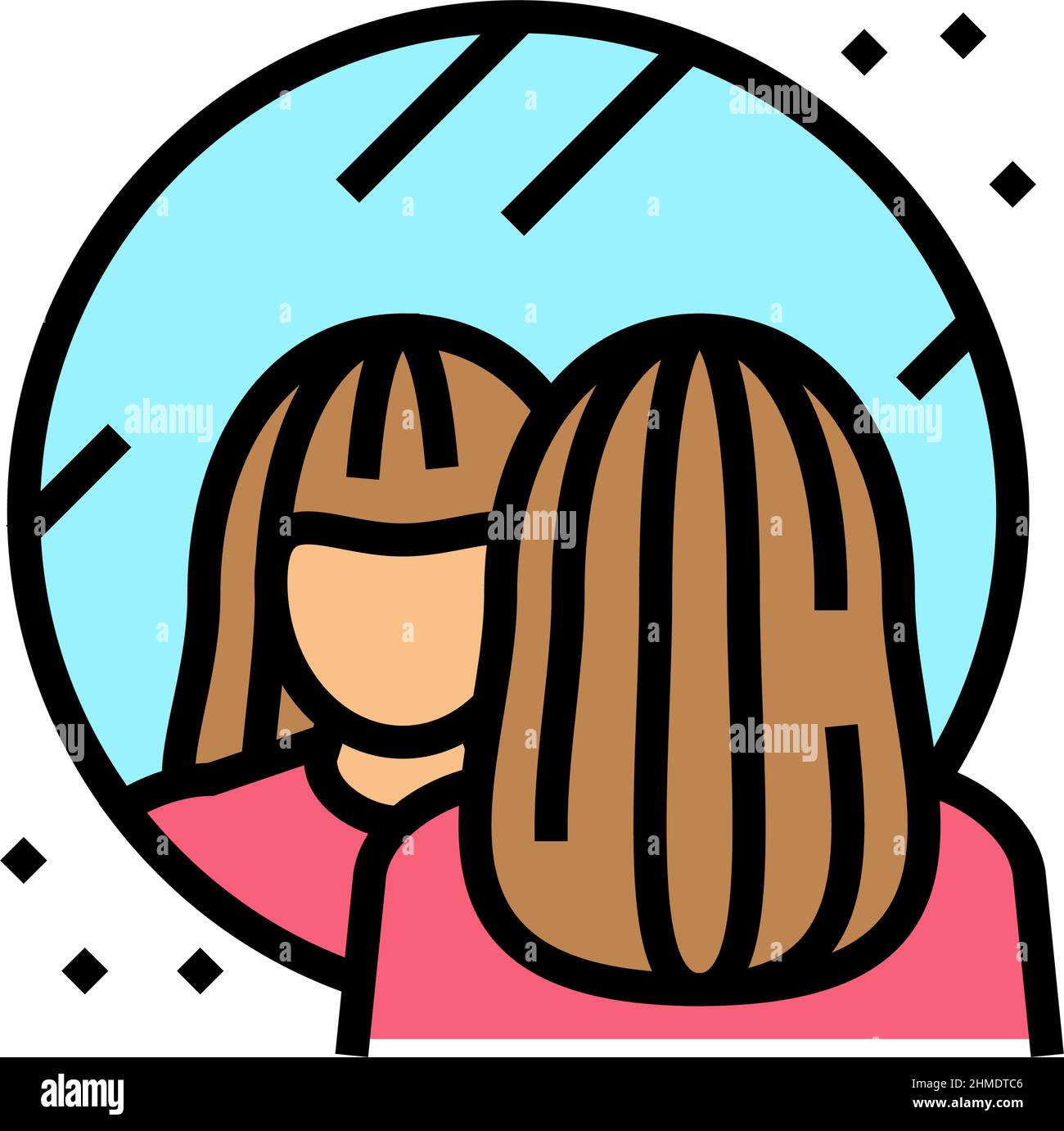 face reflection in mirror color icon vector illustration Stock Vector ...