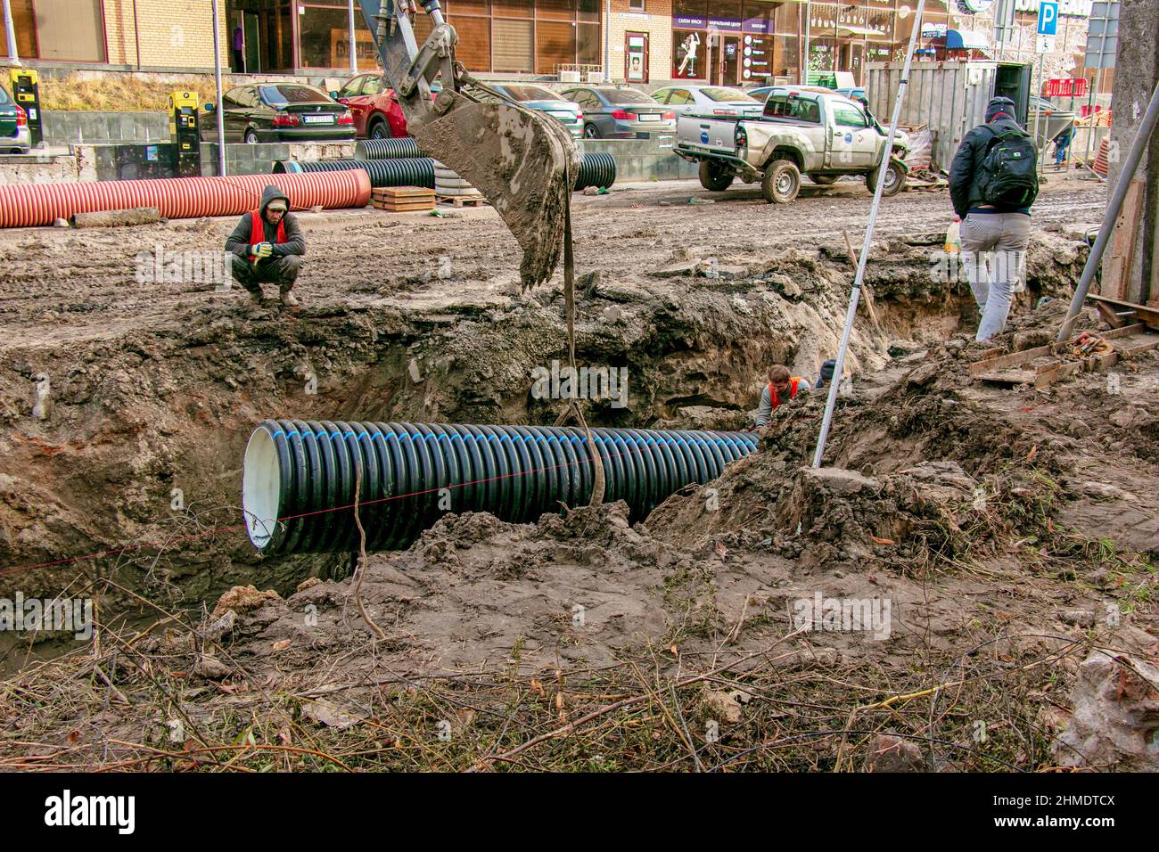Sewer laying hi-res stock photography and images - Alamy