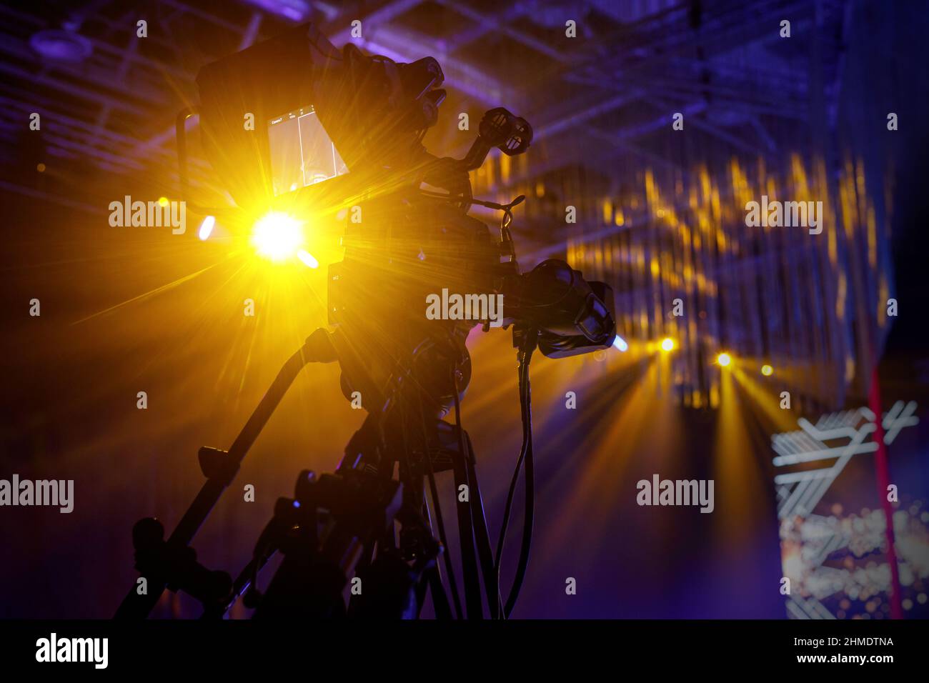 Big camera at the event. Record show Stock Photo - Alamy