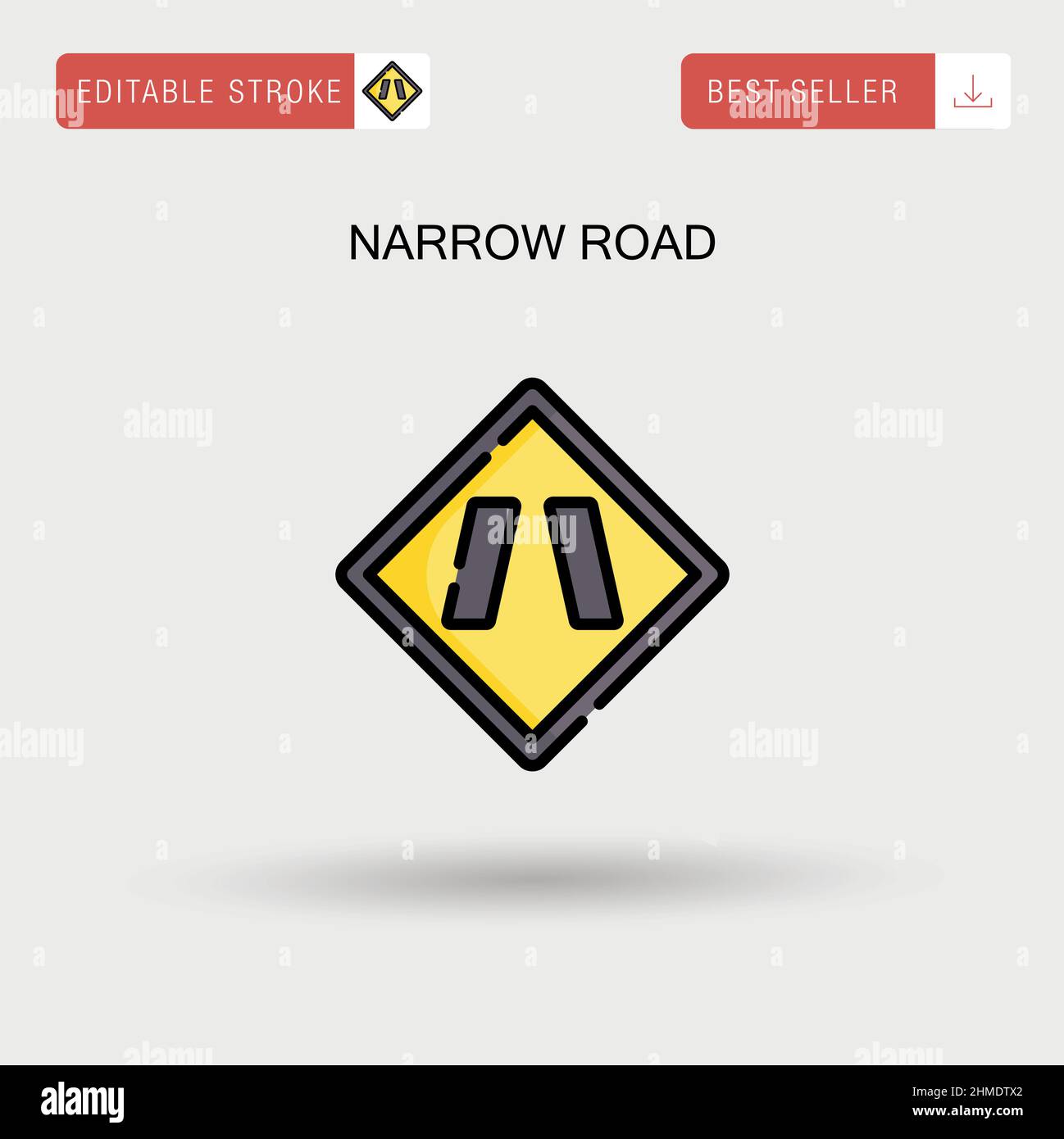 Narrow roadway Stock Vector Images - Alamy