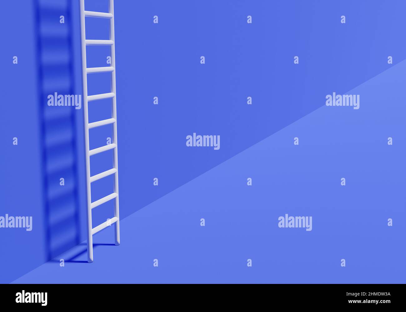 Concept ladder with blank background. Stair with steps. 3d rendering ...