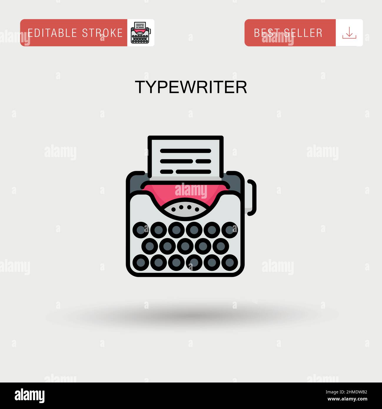 Typewriter Simple vector icon Stock Vector Image & Art - Alamy