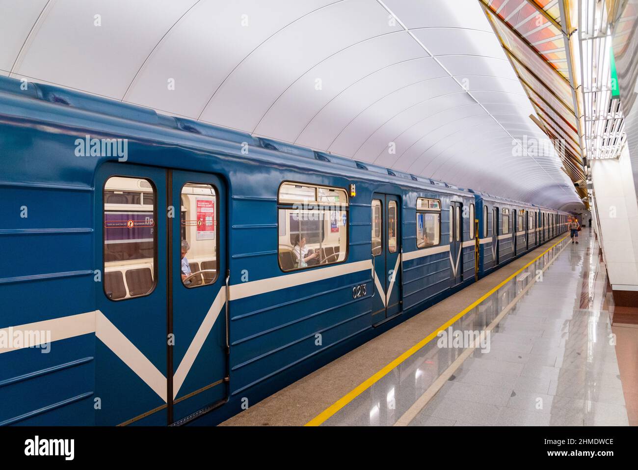 Saint Petersburg, Russia - June 06, 2021. Subway underground metro ...