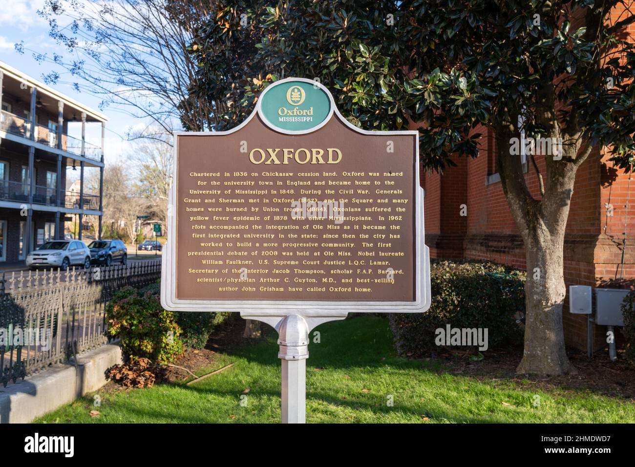 Oxford, Mississippi - January 13, 2022: Informational sign explaining ...