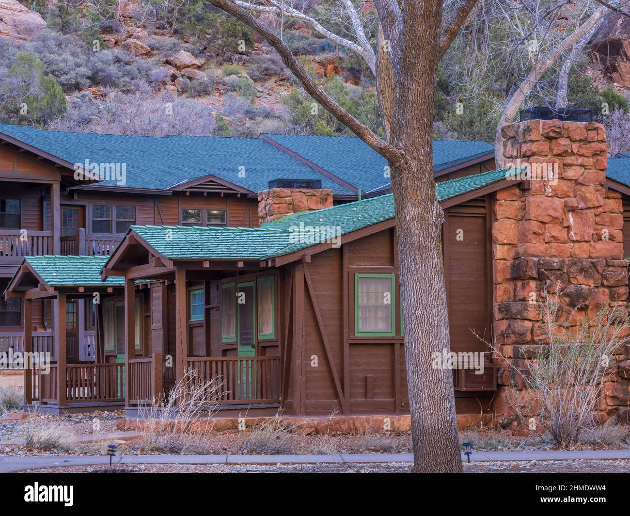 Cabin quad A, Zion Park Lodge, Zion National Park, Utah Stock Photo - Alamy