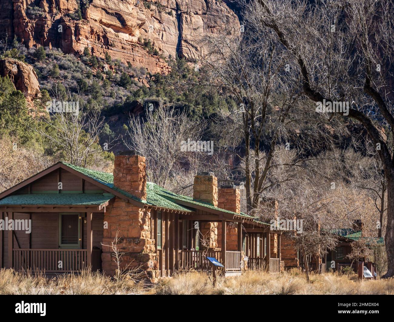 Cabin quad A, Zion Park Lodge, Zion National Park, Utah Stock Photo - Alamy