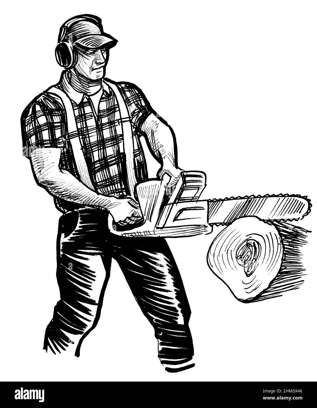 Logging Clipart Black And White