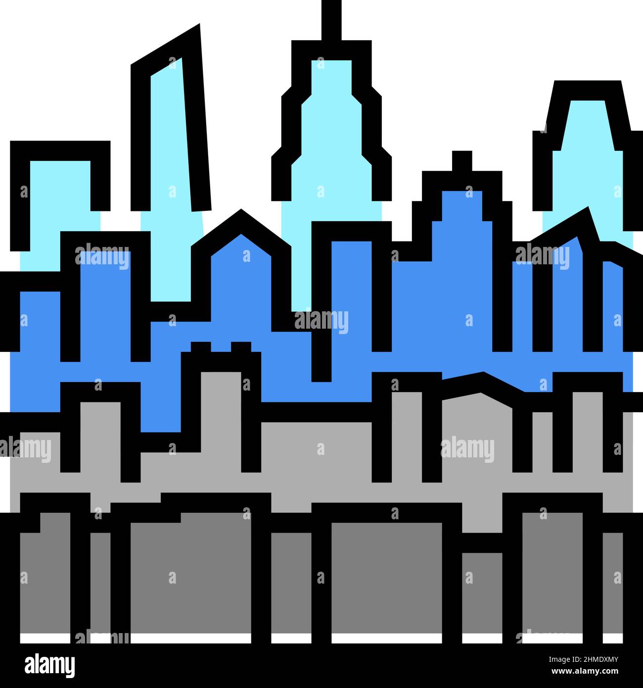 skyline new york color icon vector illustration Stock Vector Image ...