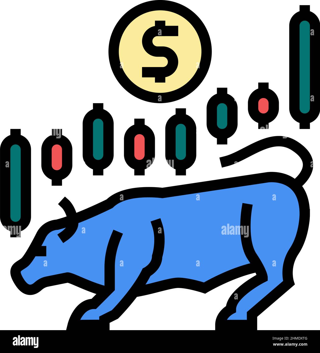 stock market color icon vector illustration Stock Vector Image & Art ...