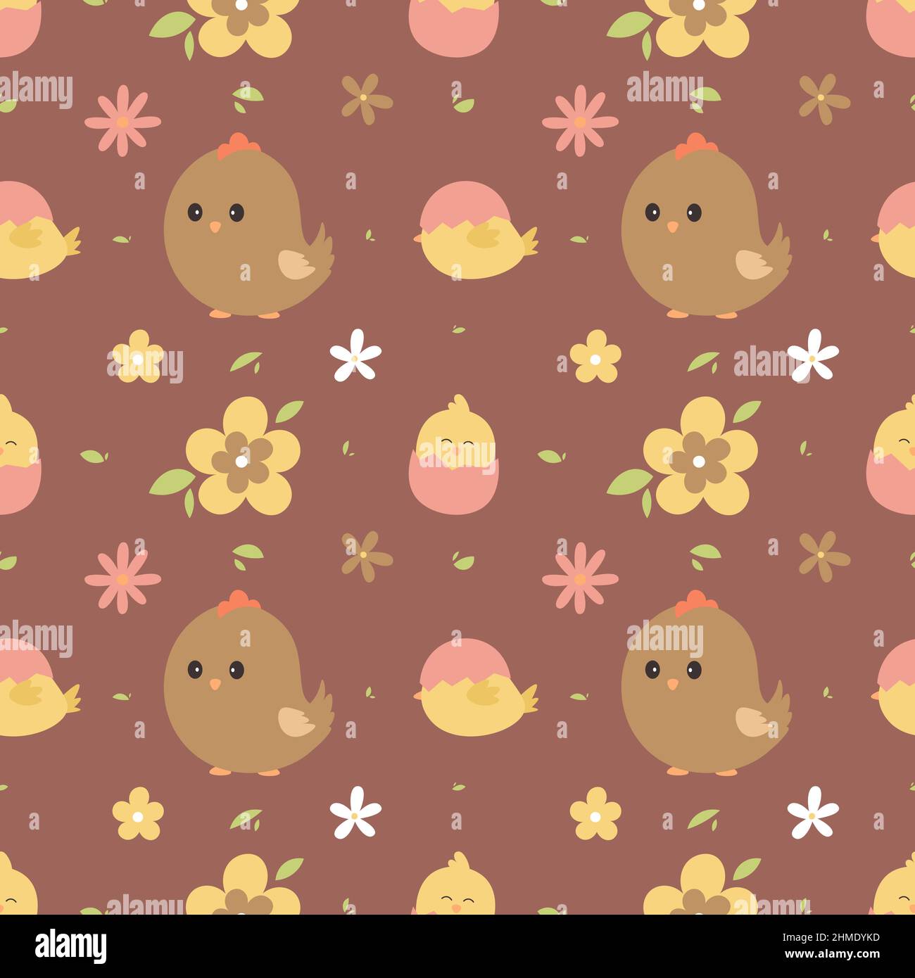 Flat hand drawn easter pattern. Vector illustration Stock Vector Image & Art - Alamy