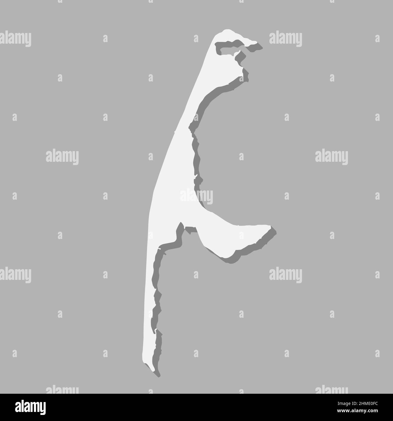 outline of German island of Sylt, vector illustration Stock Vector ...