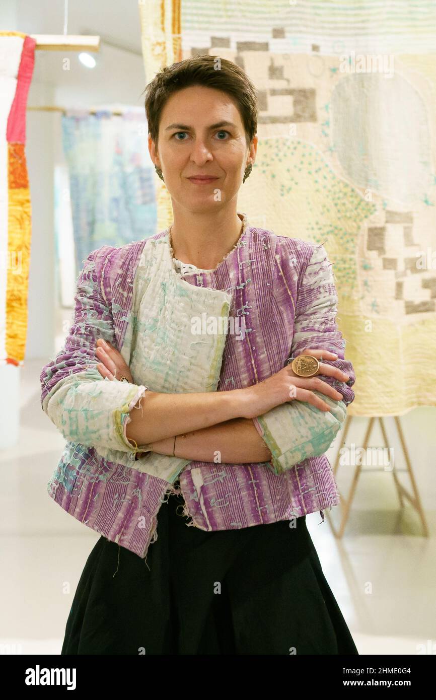 Madrid, Spain. 09th Feb, 2022. German architect Anna Heringer poses ...