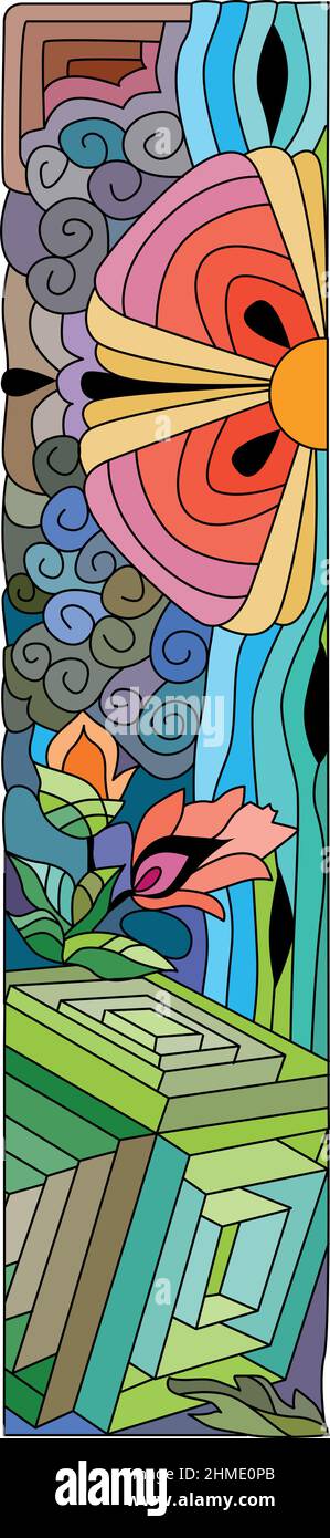 Zentangle stylized alphabet - letter I. Vector illustration. Ethnic ...