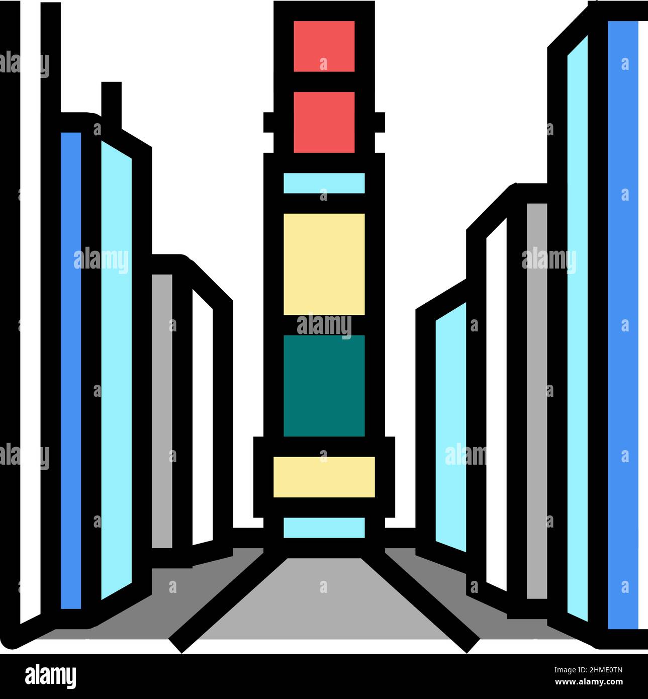 square avenue color icon vector illustration Stock Vector Image & Art ...