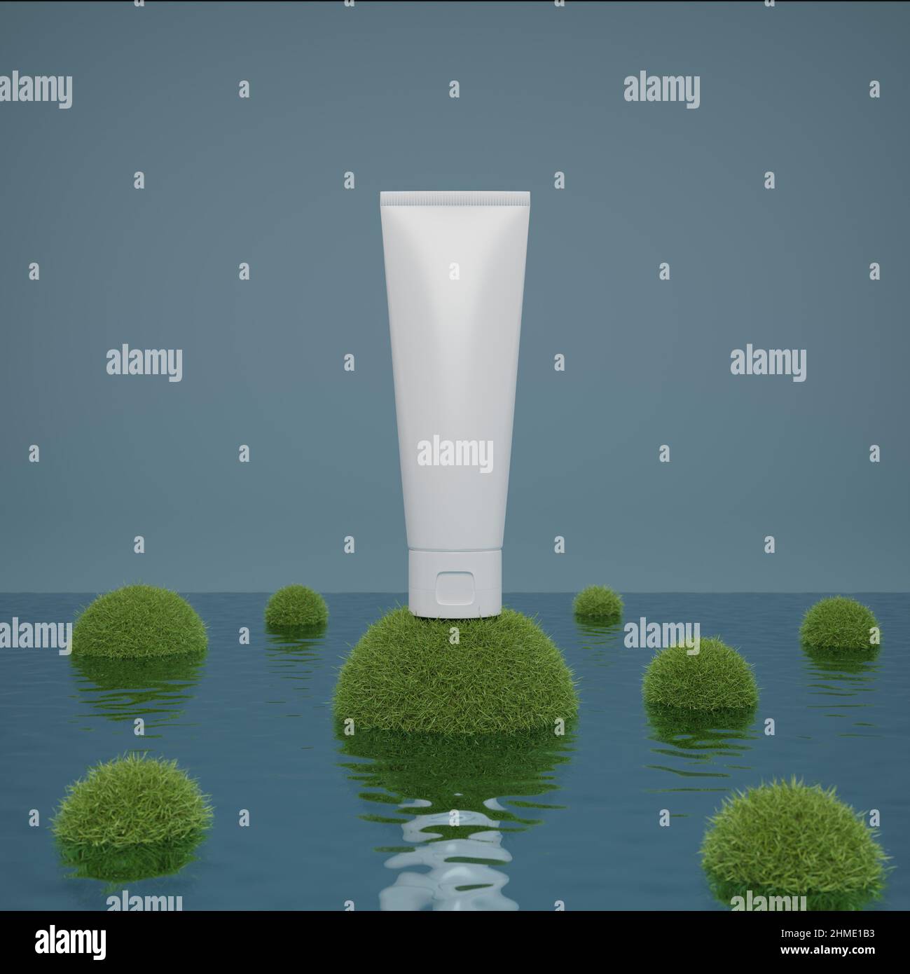 Cosmetic skincare beauty packaging product selective focus on fresh ...