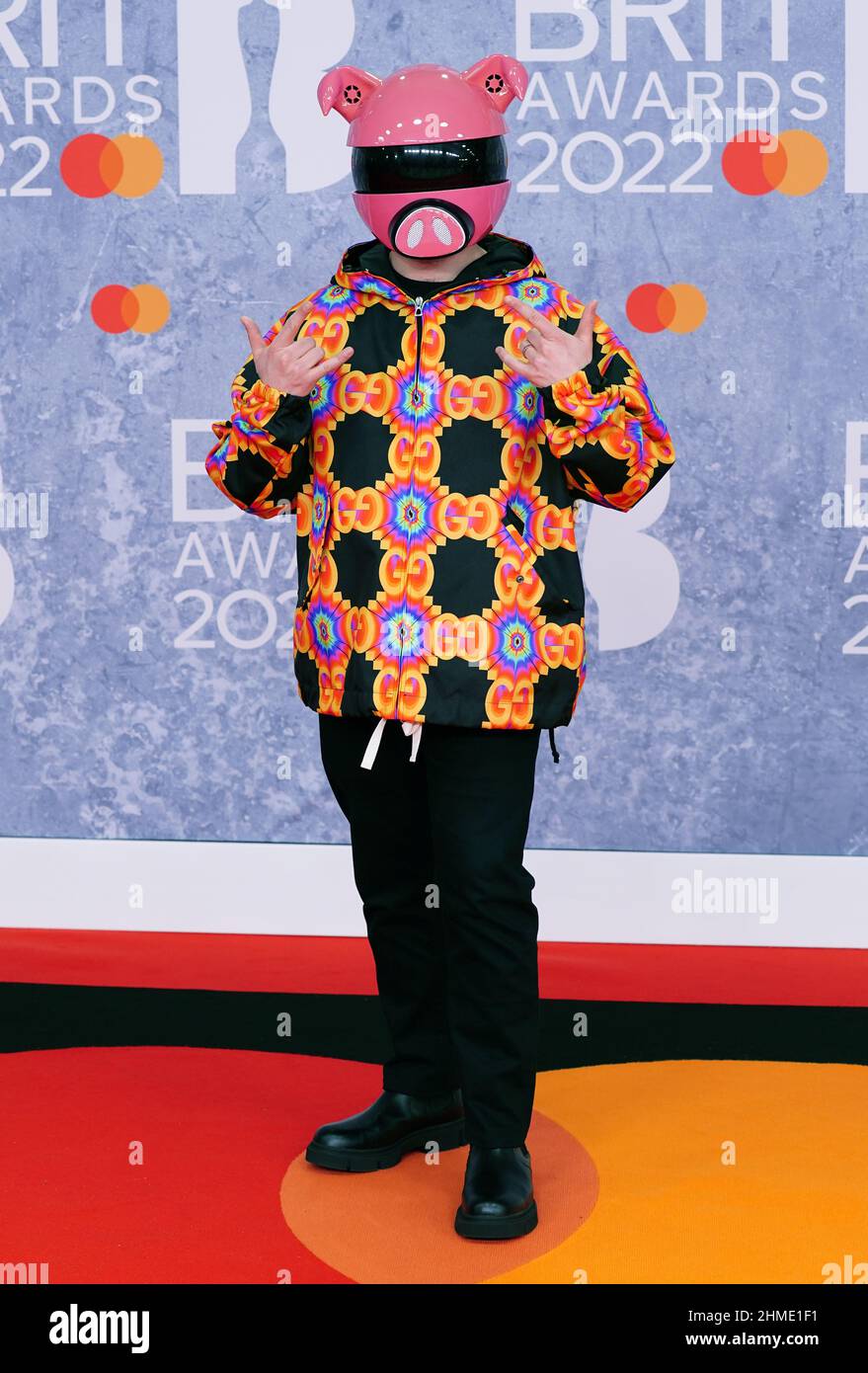 Nick Gale attending the Brit Awards 2022 at the O2 Arena, London ...