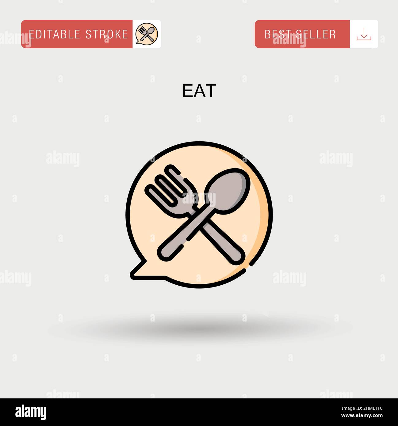 Eat Simple vector icon Stock Vector Image & Art - Alamy