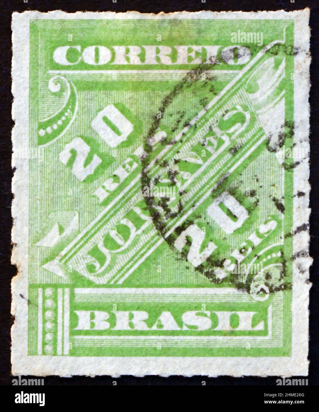 BRAZIL - CIRCA 1889: a stamp printed in Brazil shows newspaper stamp ...