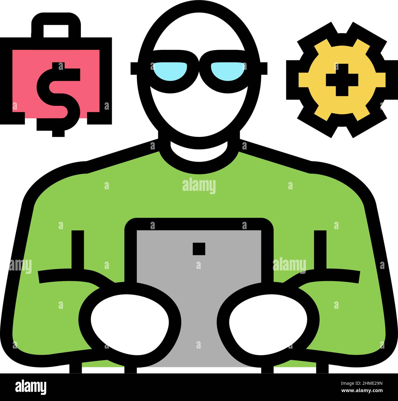 professional organizer color icon vector illustration Stock Vector ...