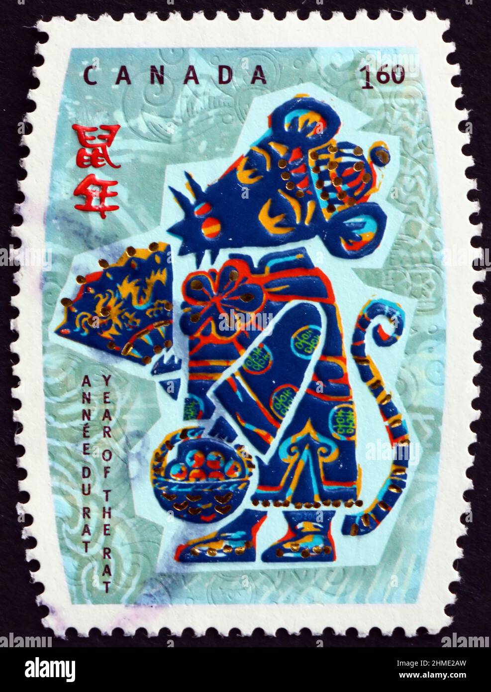 CANADA - CIRCA 2008: a stamp printed in Canada dedicated to Chinese New ...