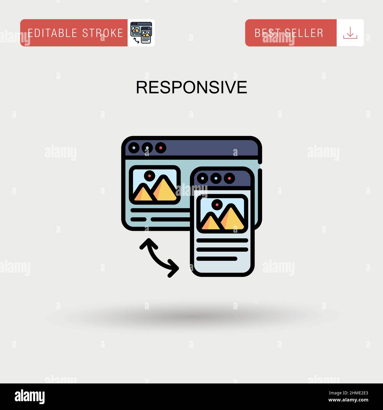 Responsive Simple vector icon Stock Vector Image & Art - Alamy