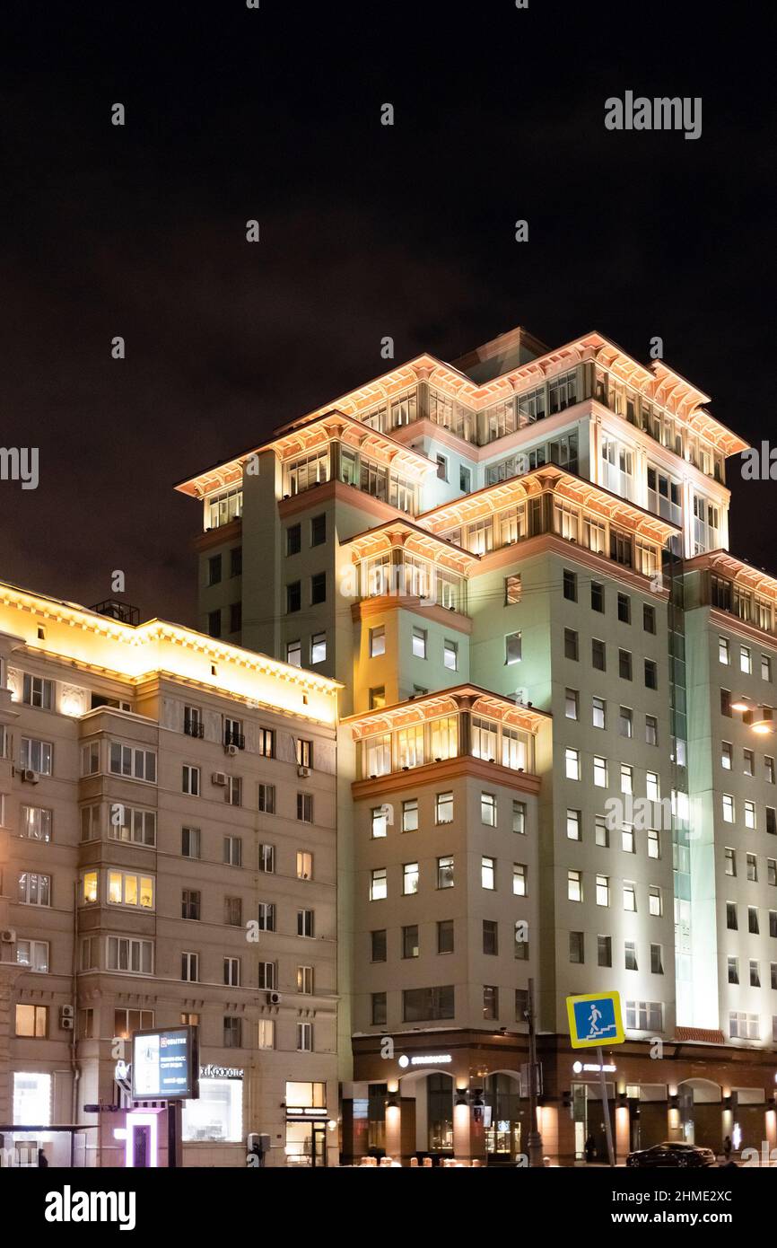 Moscow, Russia - February 2, 2022: modern renovated high-rise apartment ...