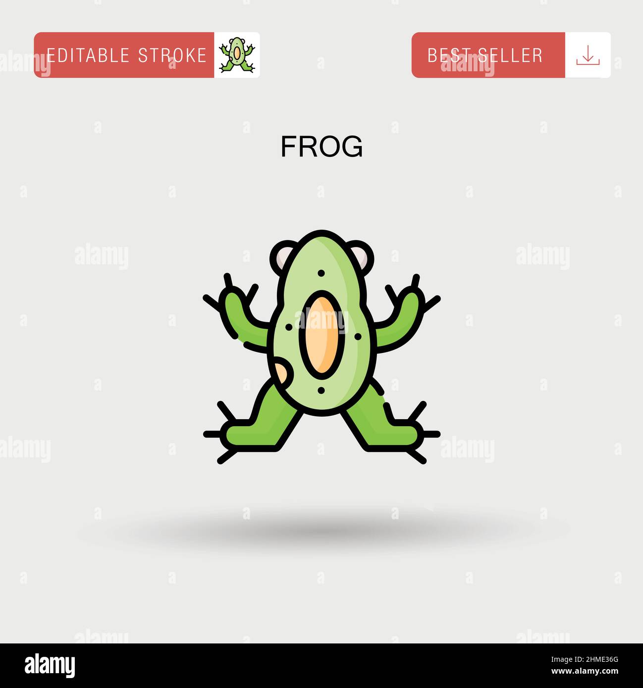 Frog Simple vector icon Stock Vector Image & Art - Alamy