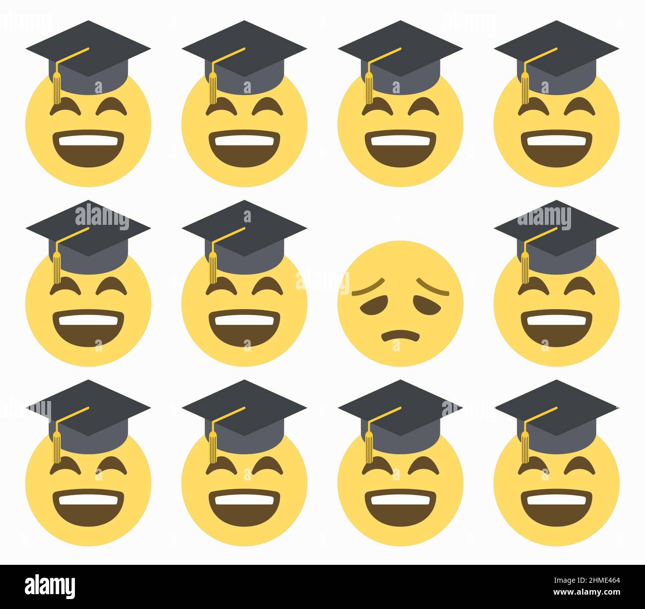 Graduation student alone Stock Vector Images - Alamy