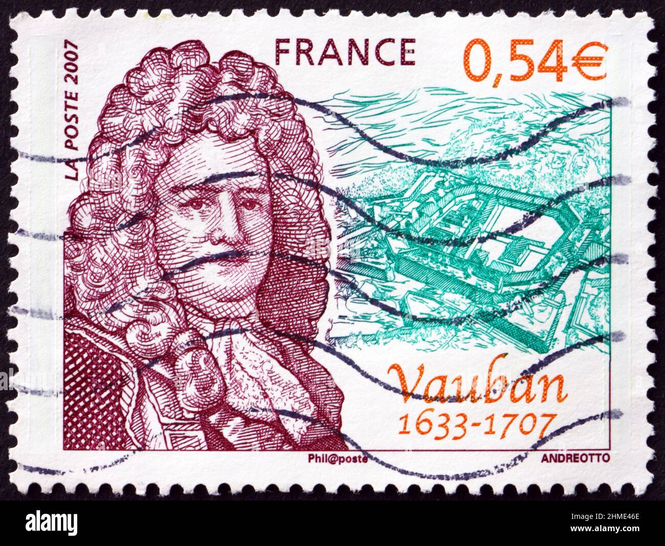 FRANCE - CIRCA 2007: a stamp printed in France shows Marquis de Vauban ...